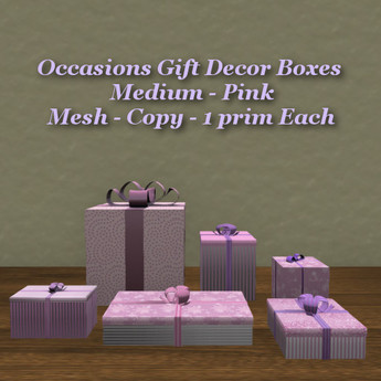 Second Life Marketplace - Occasions Gift Decor Boxes Pink