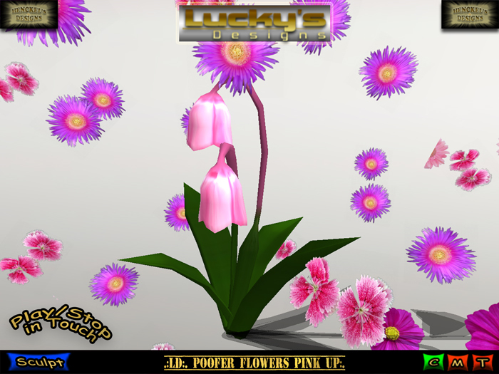 Second Life Marketplace - .:LD:. Poofer Flowers Pink Up:.