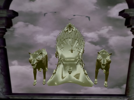 Second Life Marketplace - Gold thron (MP)