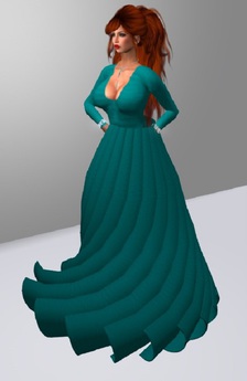 Second Life Marketplace - Teal Long Dress by Suzy Mesh or Standard avatar