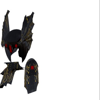Second Life Marketplace - ) ( Black Dragon Helm and Armor Mesh Set