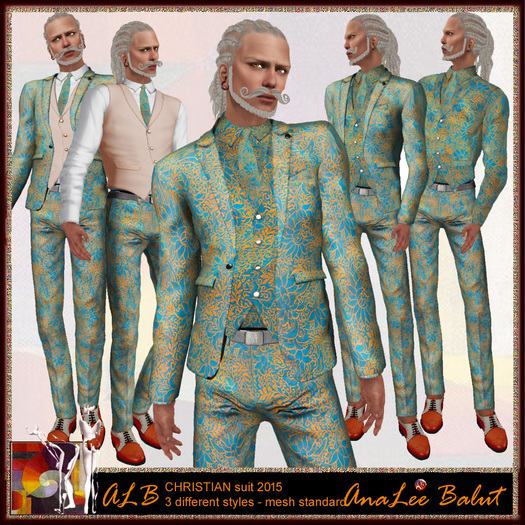 Second Life Marketplace - ALB CHRISTIAN suit 2015 - 3 different styles ...