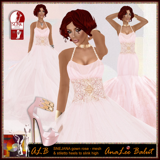 Second Life Marketplace - ALB SNEJANA gown rose christ 2015 & heel to ...