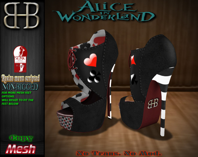 Second Life Marketplace - !!BHB!! DEMO ALICE IN WONDERLAND HEELS SLINK(ADD)