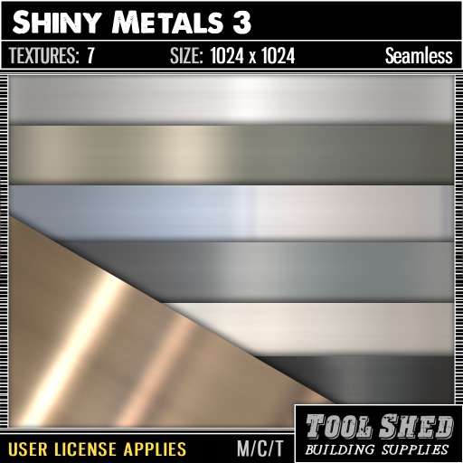 Second Life Marketplace - Tool Shed - Shiny Metals 3