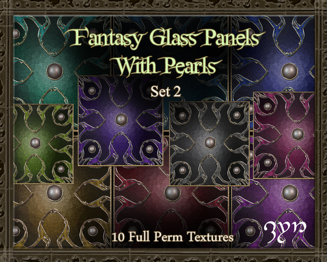 Second Life Marketplace - Zyn ~ Fantasy Glass Panels With Pearls 2