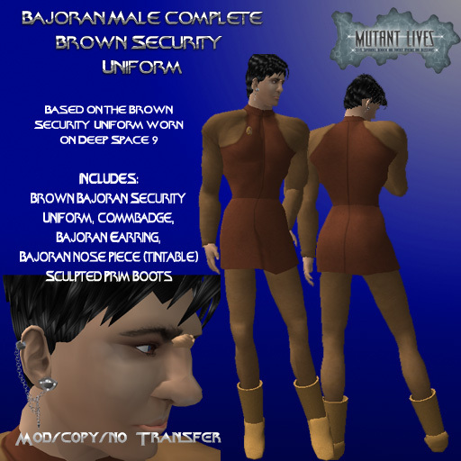 Second Life Marketplace Bajoran Male Complete Brown Security Uniform second-life-marketplace-bajoran-male-complete-brown-security-uniform