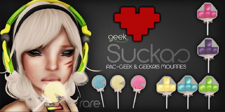 Second Life Marketplace - [geek.] PACGeek Sucka Mouffie - Rare Blue