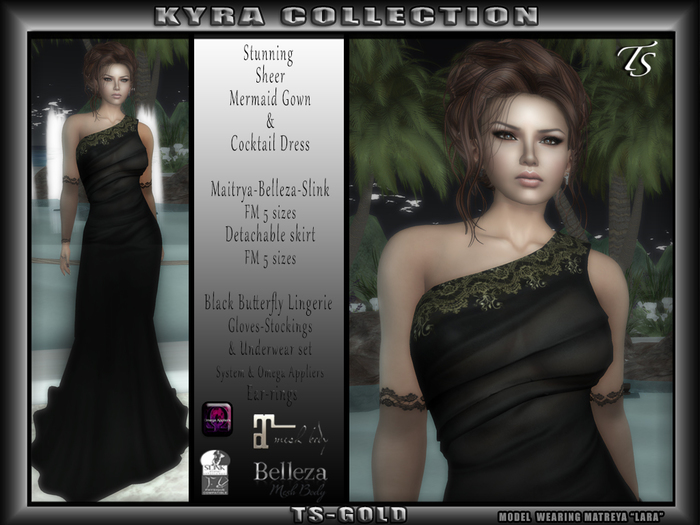 Second Life Marketplace - TS-Formal-Kyra-Collection-SE-Gold