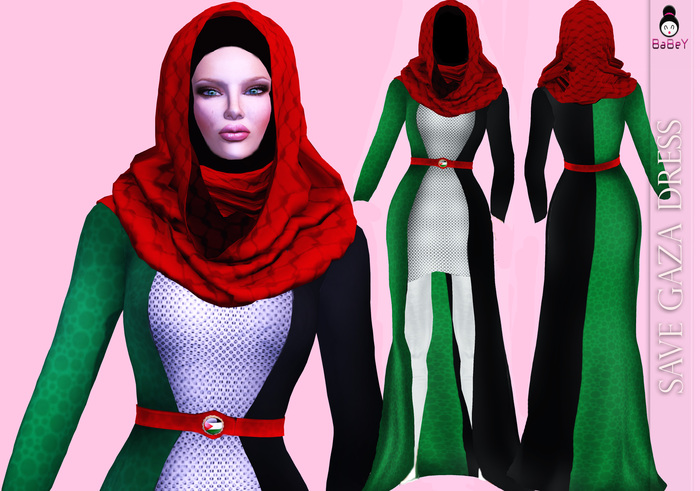 Second Life Marketplace - {B}SAVE GAZA PALESTINE DRESS [GROUP GIFT-FREE ...