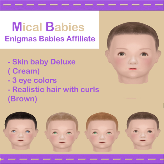 Second Life Marketplace - ::M::Enigma Babies- Skin Cream Deluxe (brown ...