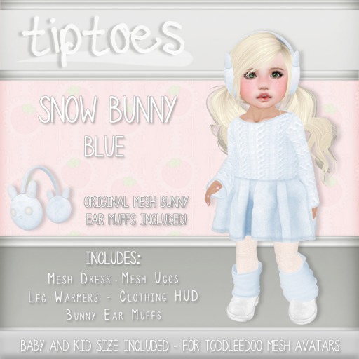 Second Life Marketplace - . tiptoes - Snow Bunny - Blue