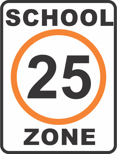 Second Life Marketplace - Neon School Zone Sign with Post V1.2