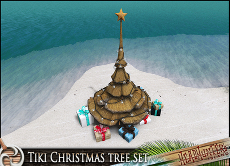 Second Life Marketplace - HeadHunter's Island - Christmas tree set - 4 ...