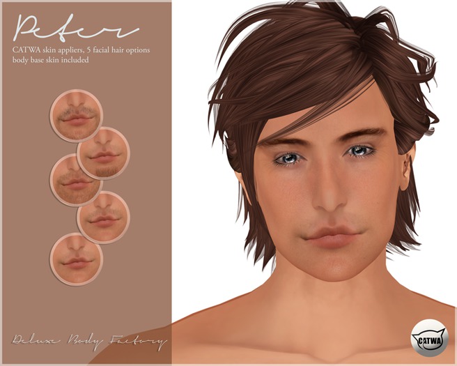 Second Life Marketplace - CATWA mesh head appliers Peter skin line, 5 ...
