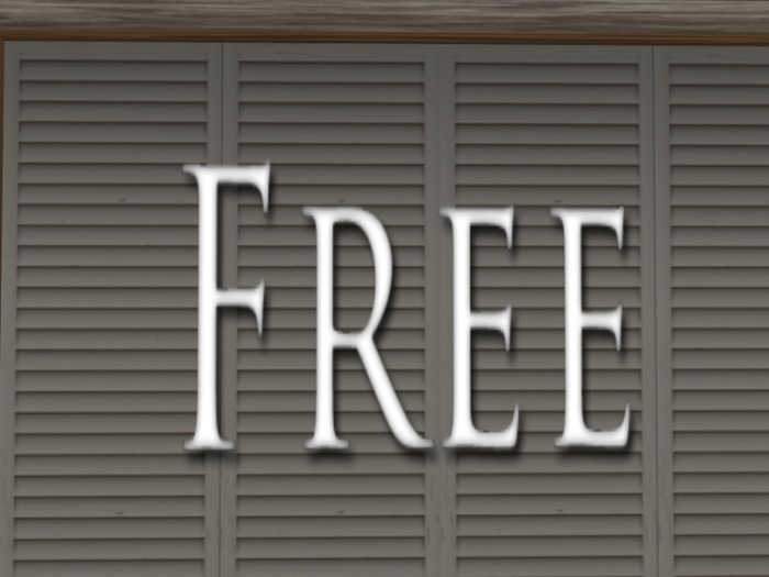 Second Life Marketplace - Shop Signs - FREE White (2D)