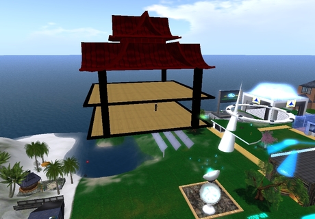 Second Life Marketplace - HUGE 21 Prim Japanese Two Level Temple Shrine ...
