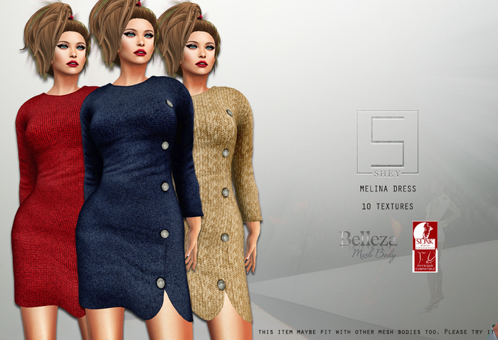 Second Life Marketplace - SHEY - Melina Dress Demo