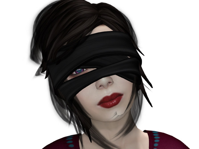 Second Life Marketplace - Partial Blindfold (black) RLVa