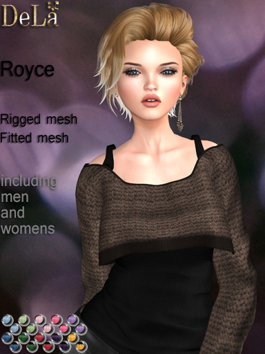 Second Life Marketplace - =DeLa*= Mesh Hair "Royce" Colors