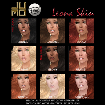 Second Life Marketplace - .:JUMO:. Leona Skin Bronze - Catwa Head Applier