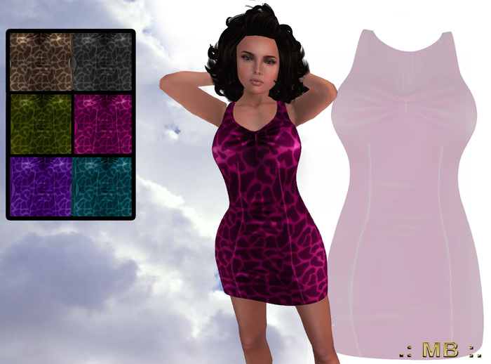 Second Life Marketplace - .: MB :. Mini Dress - Giraffe 6 Colors w/HUD ...