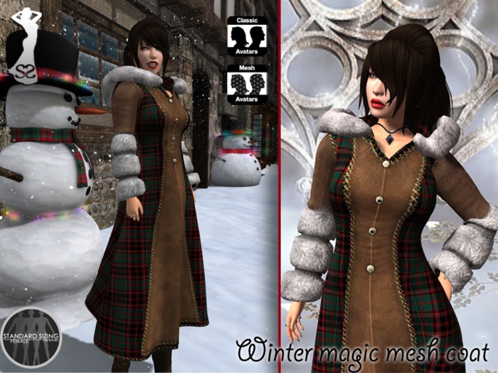 Second Life Marketplace - Stressless - Winter magic mesh coat - Brown