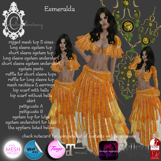 Second Life Marketplace C S Esmeralda With Omega Tmp Installers