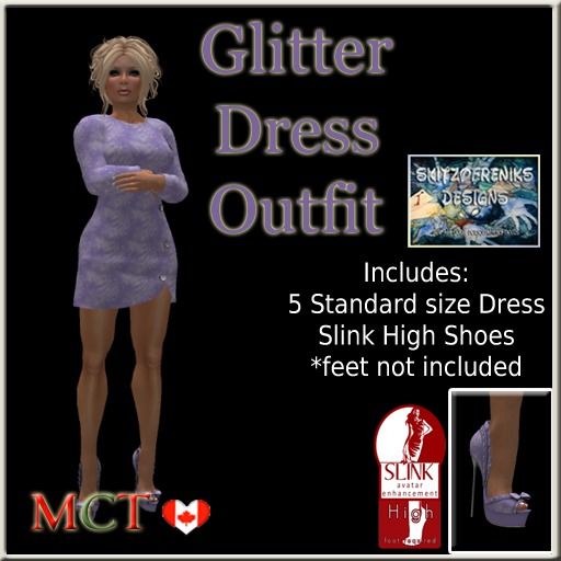 Second Life Marketplace - Glimmer Dress Outfit mauve