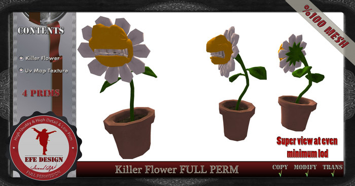 Second Life Marketplace - Killer Flower Full Permission EFE DESIGN