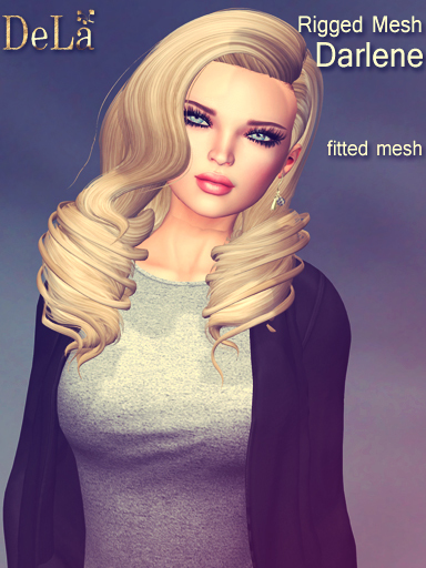 Second Life Marketplace - =DeLa*= Mesh Hair "Darlene" All colors