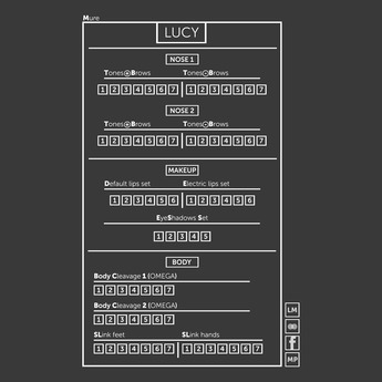 Second Life Marketplace - Mure. Lucy. Catwa Skin applier.