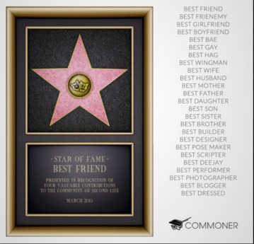 Second Life Marketplace - [Commoner] Star of Fame / Best Scripter