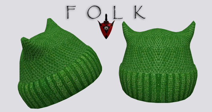 Second Life Marketplace - Devil Hat Green FOLK