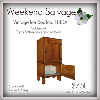 Second Life Marketplace - [WS] Vintage Ice Box - 1880's (v 1.1)