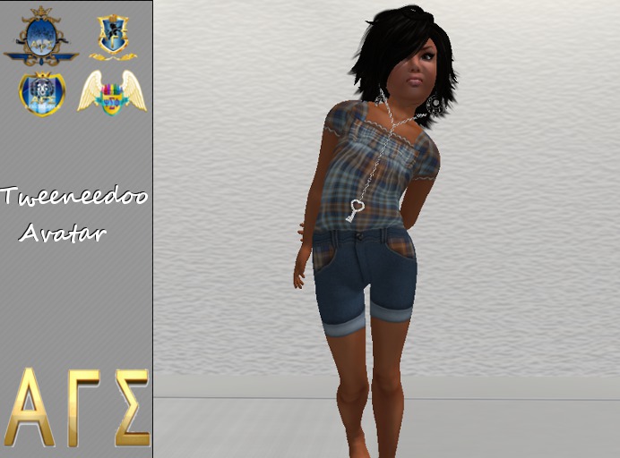 Second Life Marketplace - *AGS INC.* Tweeneedoo: Plaid Shirt and Shorts
