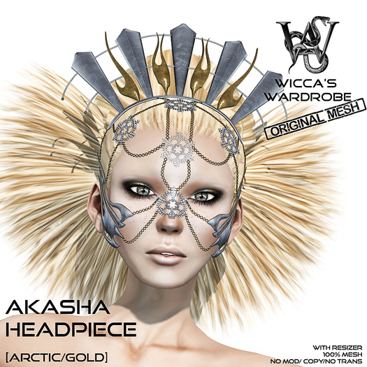 Second Life Marketplace - Wicca's Wardrobe - Akasha Headpiece [Arctic ...