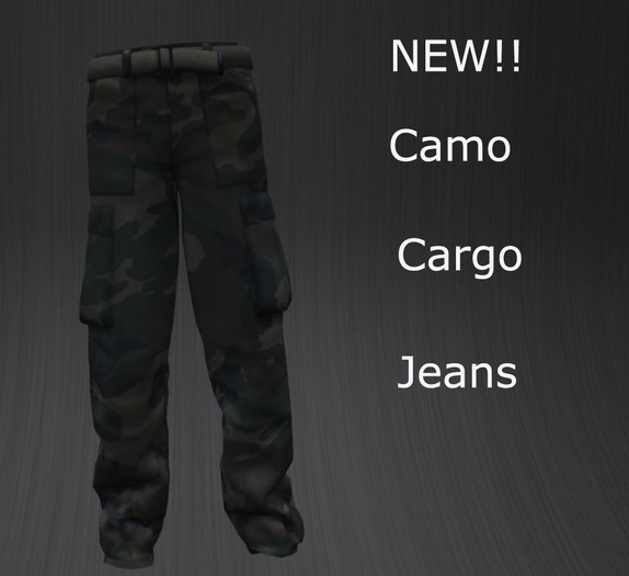 Second Life Marketplace - mens camo cargo jeans boxed