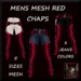Second Life Marketplace - MENS MESH RED CHAPS