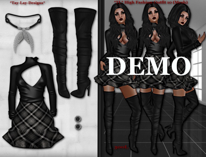 Second Life Marketplace - *TL* High Fashion-Outfit 10 (Mesh) DEMO