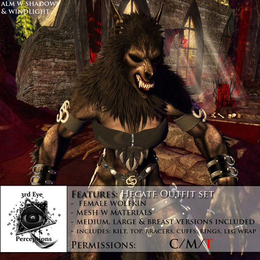 Second Life Marketplace - Hecate Outfit ( F wolfkin )
