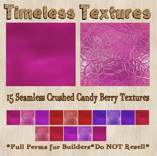 Second Life Marketplace - 15 Seamless Crushed Candy Berry Timeless Textures