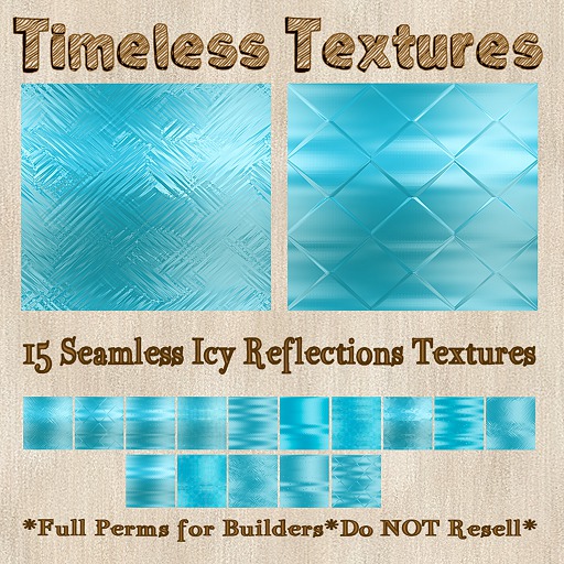 Second Life Marketplace - 15 Seamless Icy Reflections Timeless Textures