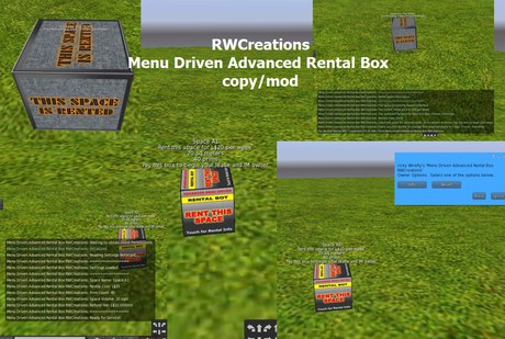 Second Life Marketplace - Menu Driven Rental Rent Box Bot v1 copy/mod ...