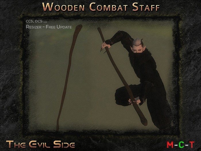 Second Life Marketplace - (TeS) Wooden Combat Staff - 1.0 - BoX (Wear Me)