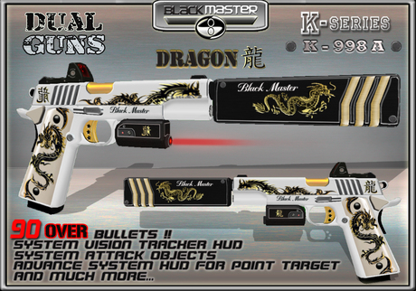 Second Life Marketplace - .BOX BlackMaster -Guns K 998 DRAGON (MESH) V2