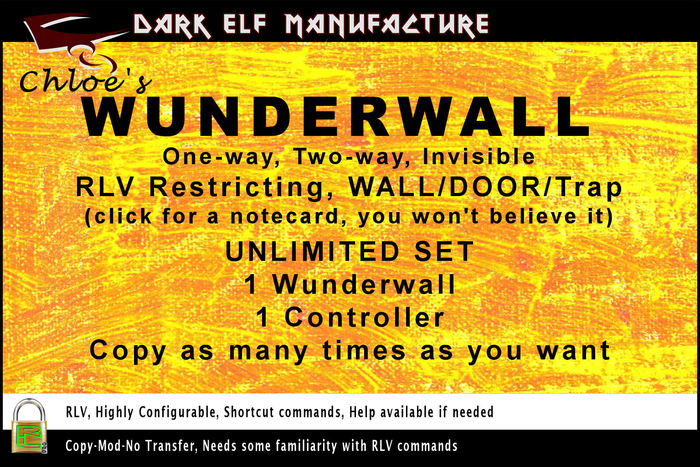 Second Life Marketplace - CC WunderWall (unlimited)