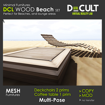 Second Life Marketplace - DCL Wood Beach Set [Mesh]