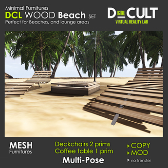 Second Life Marketplace - DCL Wood Beach Set [Mesh]