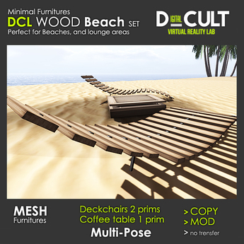 Second Life Marketplace - DCL Wood Beach Set [Mesh]